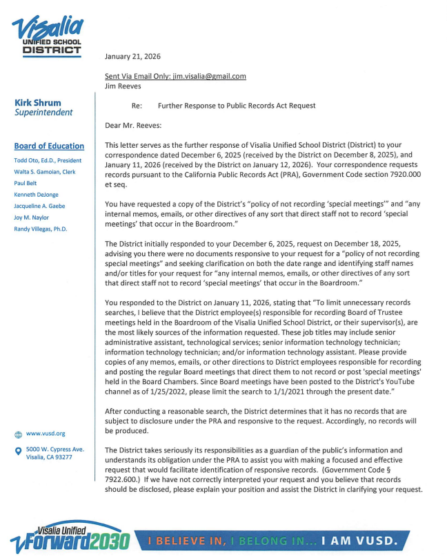 Public Records Request: Visalia Unified School District – update 1/21 ...